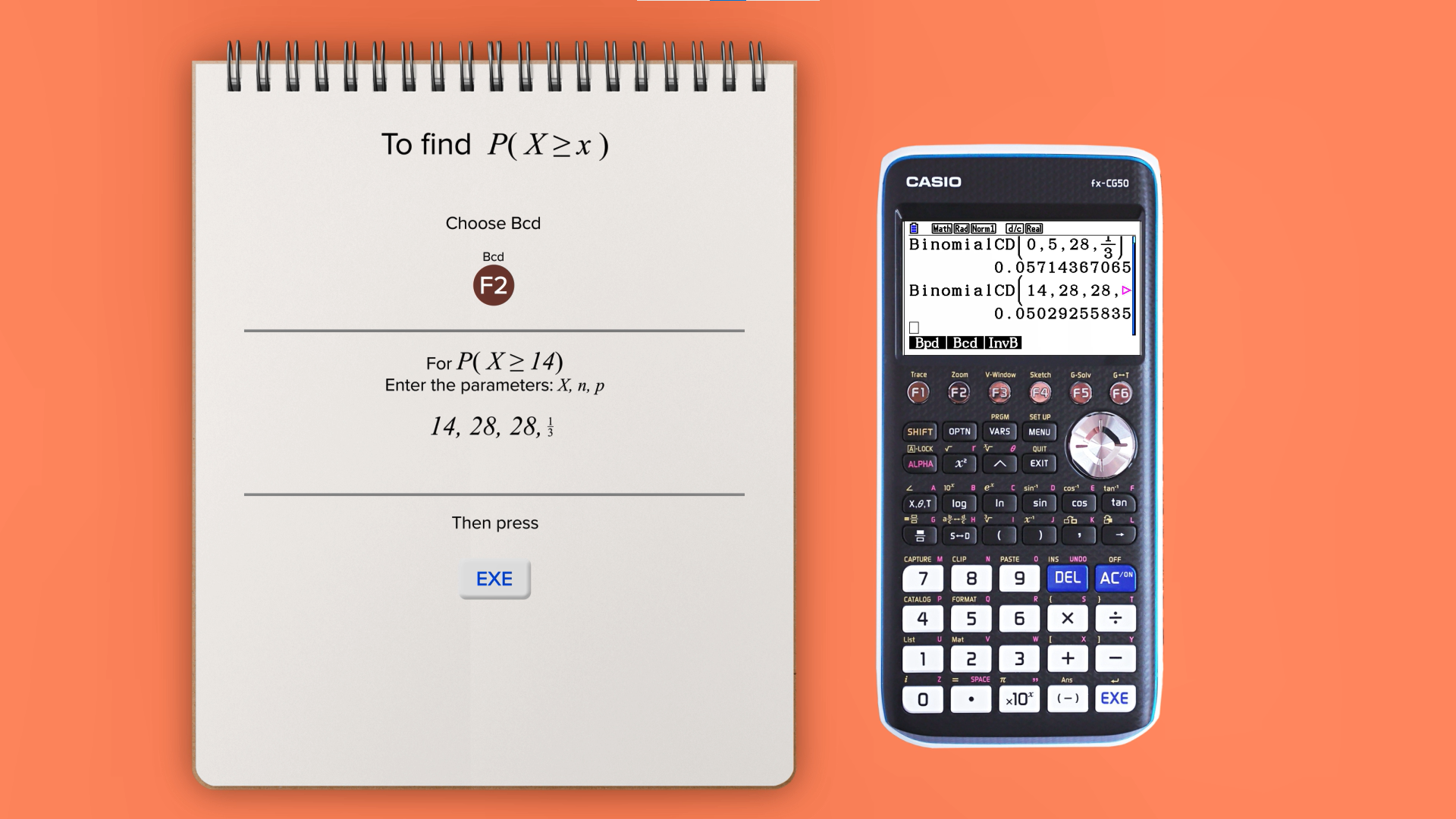 Binomial Distribution Probability Tables Casio Calculators