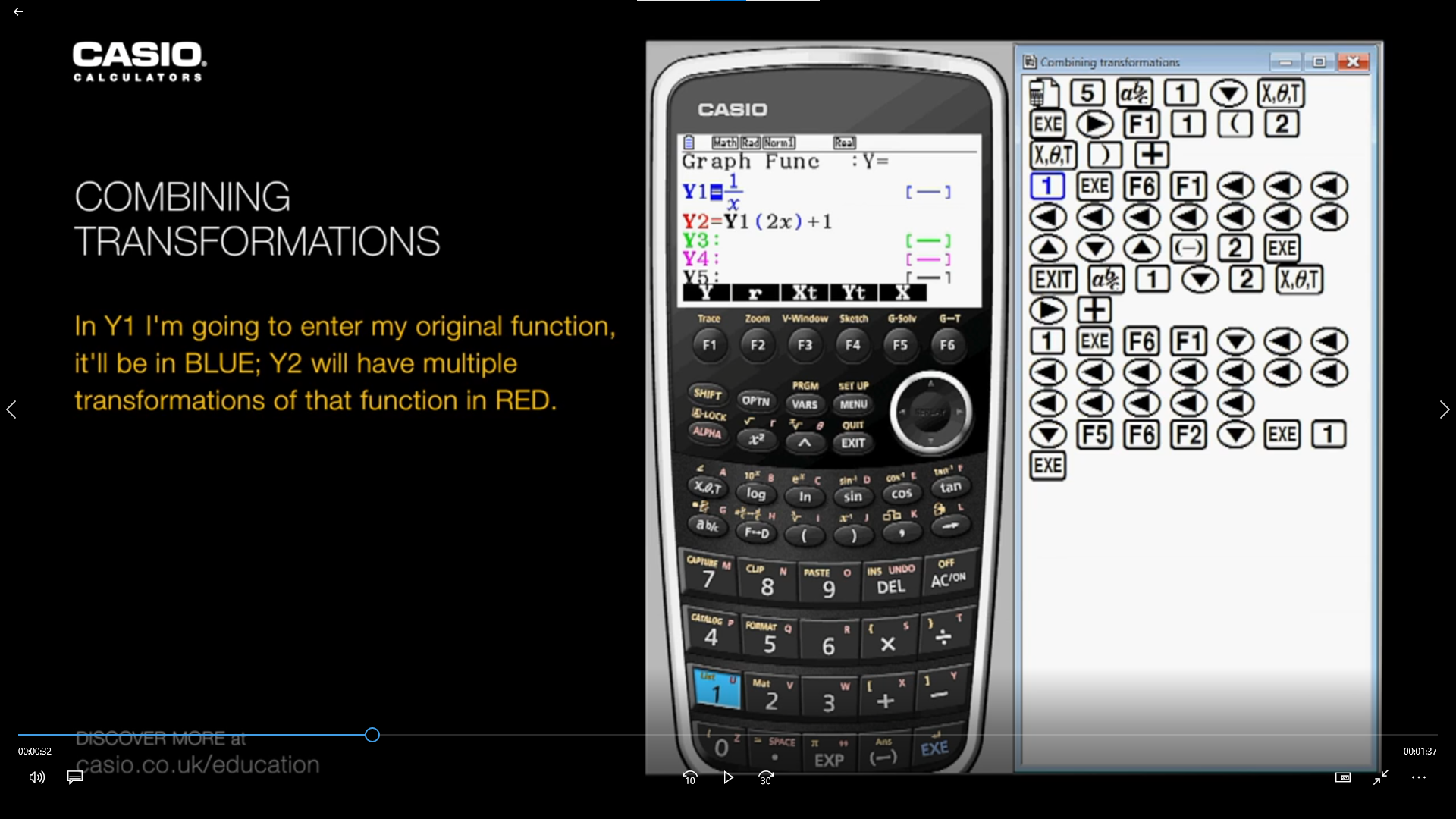 Combining Transformations - Casio Calculators