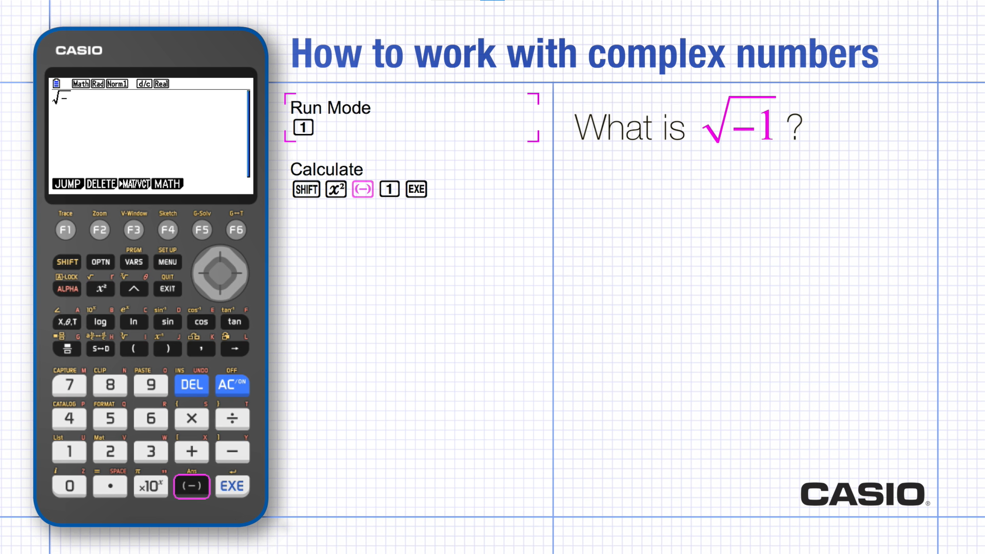 Complex Numbers Calculations And Equations Casio Calculators