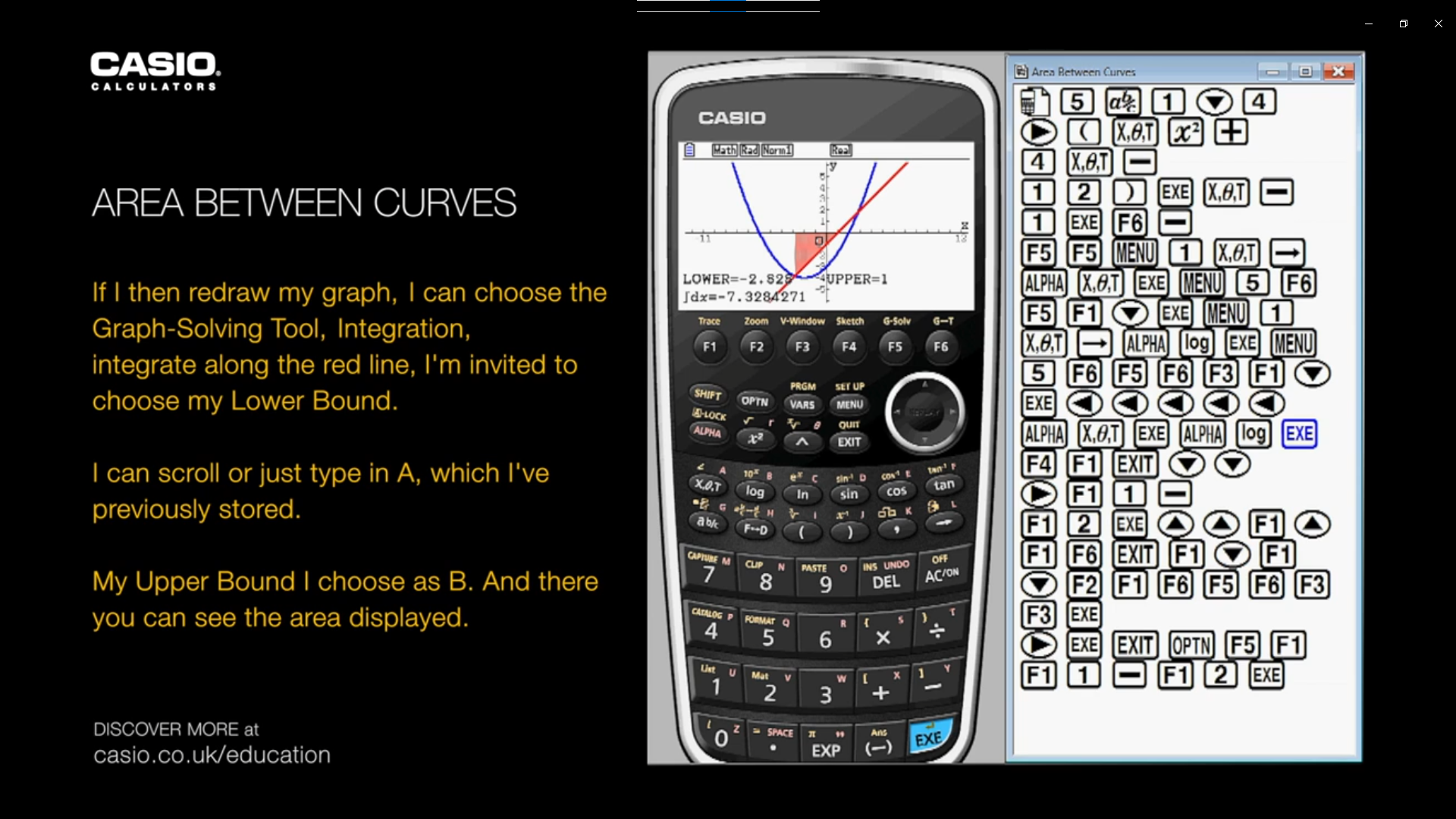 Integration Between Functions - Casio Calculators